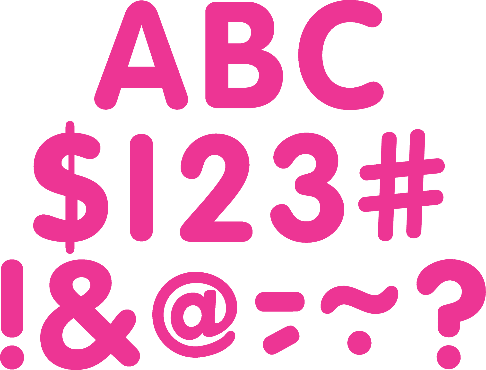 Hot Pink Classic 2" Letters Uppercase Pack - TCR5561 | Teacher Created ...