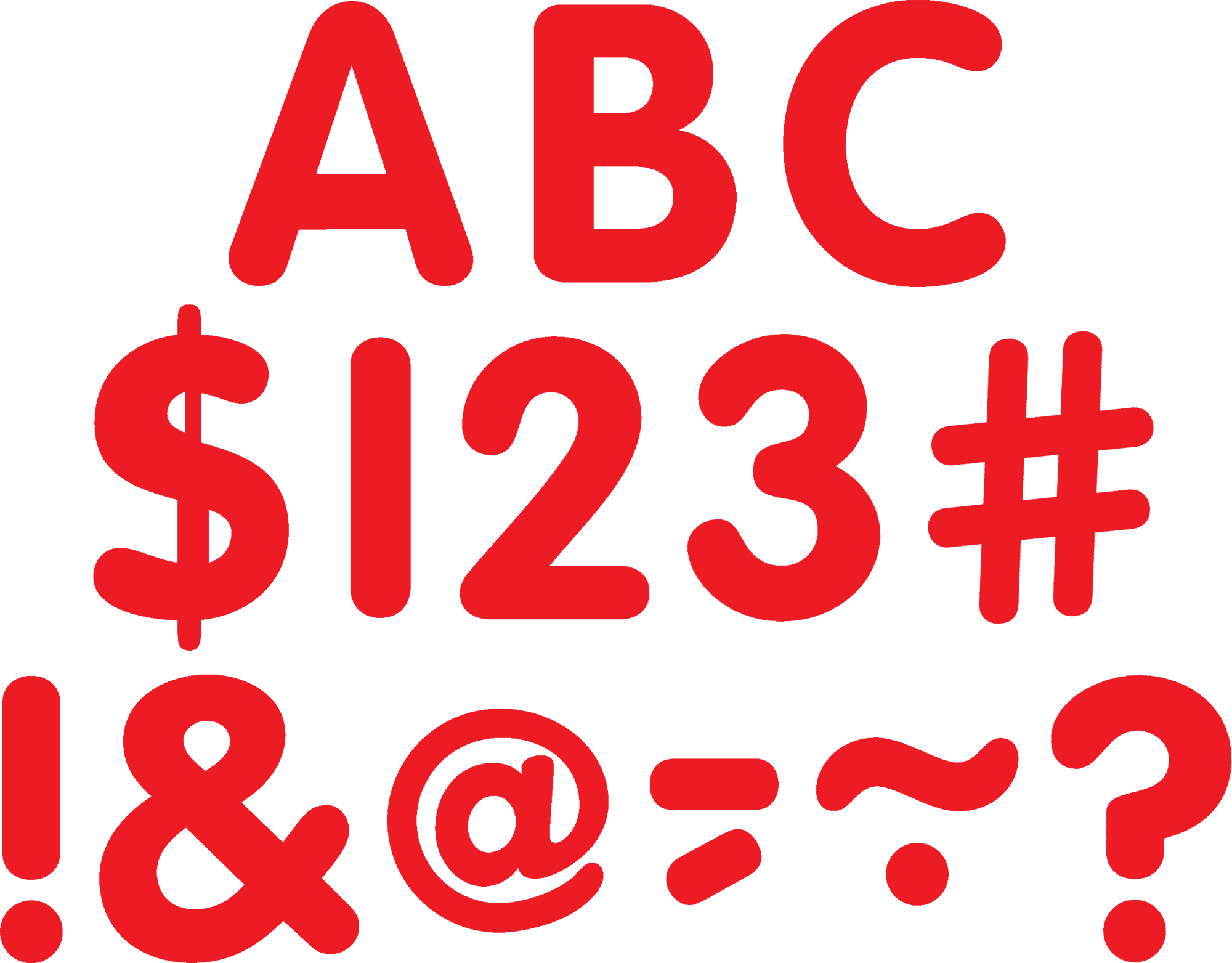 Red Classic 2" Letters Uppercase Pack - TCR5562 | Teacher Created Resources