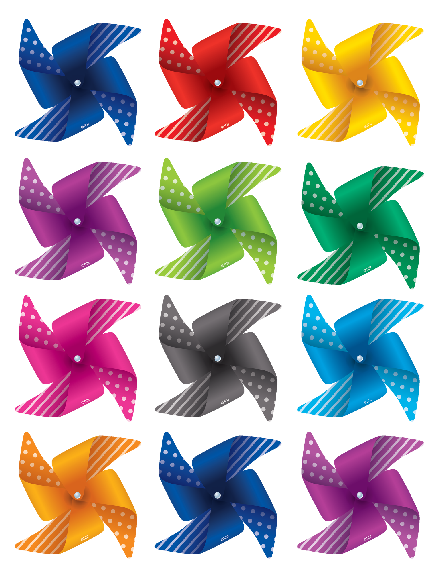 Pinwheels Mini Accents - TCR5572 | Teacher Created Resources