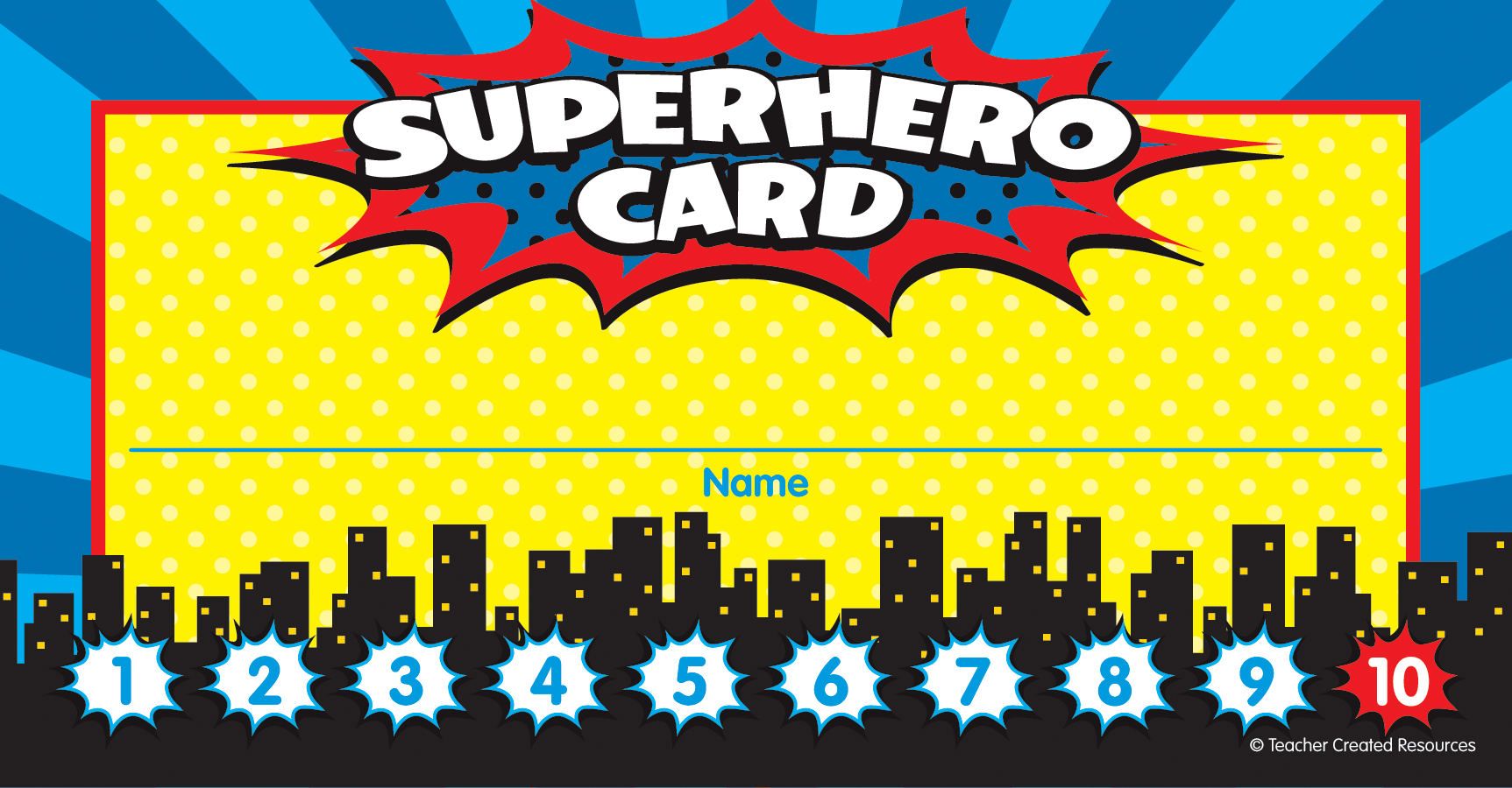 Superhero Punch Cards - TCR5607 | Teacher Created Resources