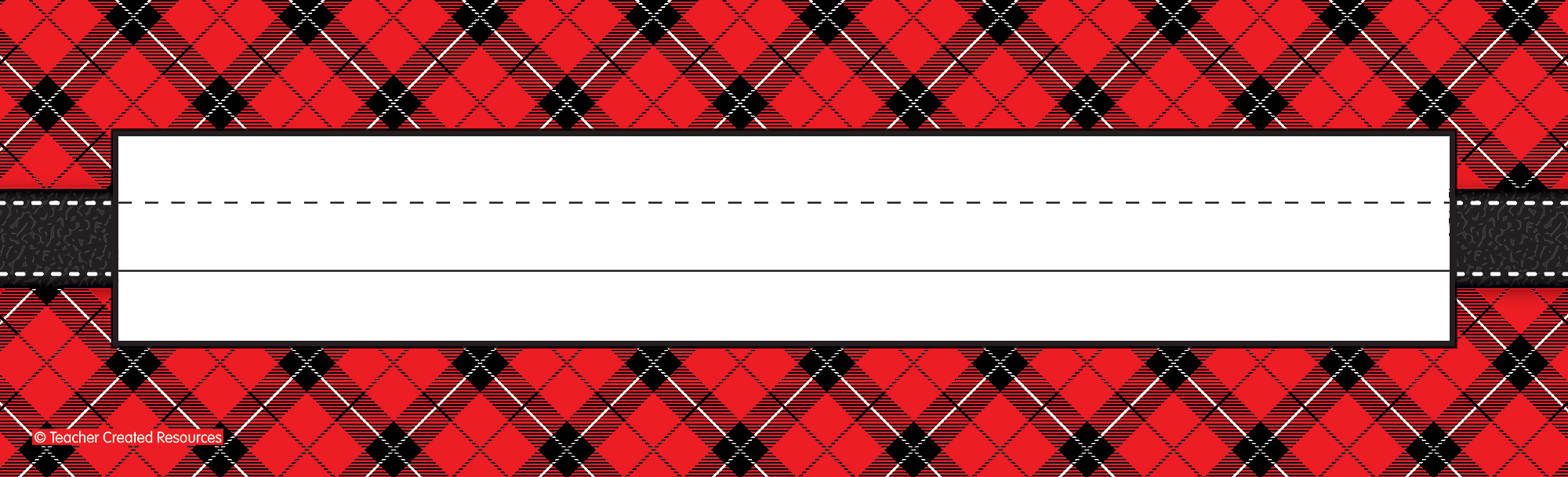 Red Plaid Flat Name Plates - TCR5663 | Teacher Created Resources