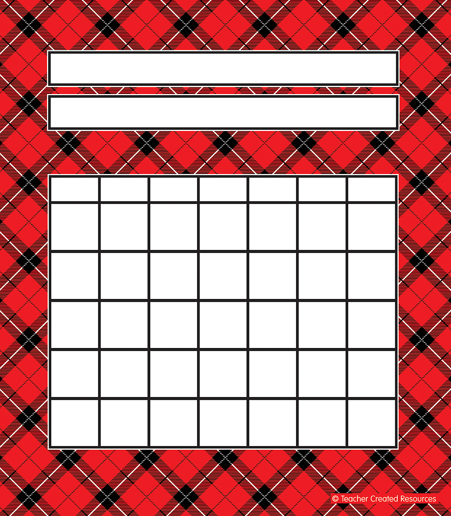Red Plaid Incentive Charts - TCR5696 | Teacher Created Resources