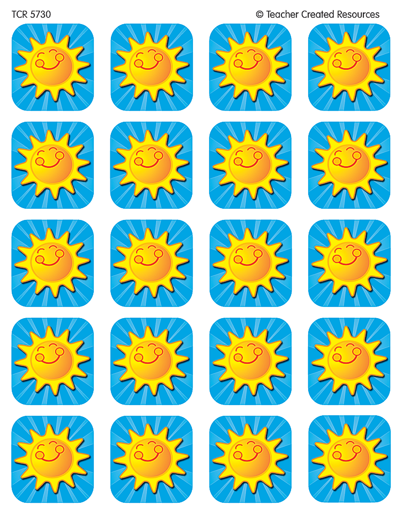 Summer Sunshine Stickers - TCR5730 | Teacher Created Resources
