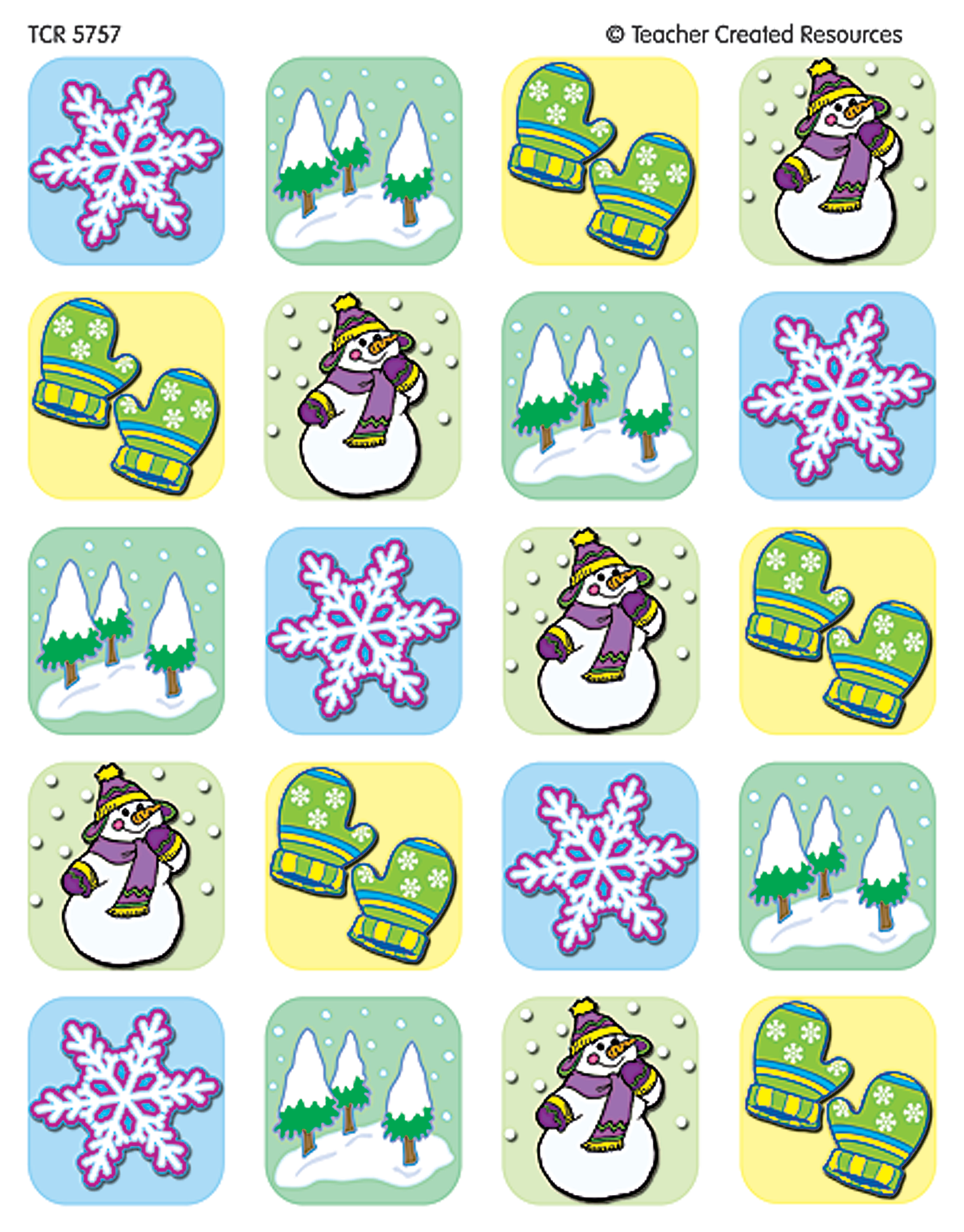 Winter Season Stickers - TCR5757 | Teacher Created Resources
