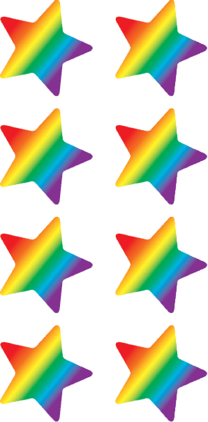 Rainbow Stars Mini Stickers - TCR5798 | Teacher Created Resources