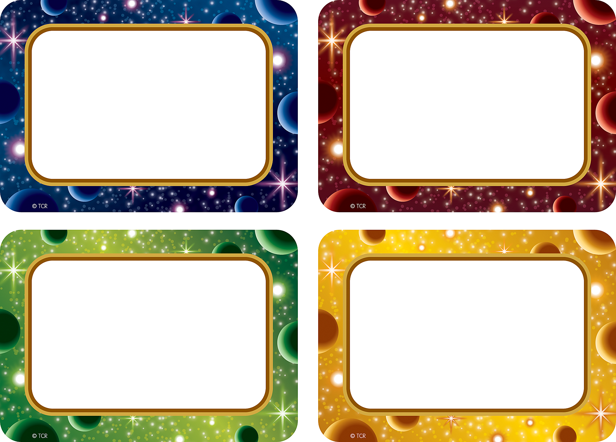 Stellar Space Name Tags/Labels Multi-Pack - TCR5854 | Teacher Created ...