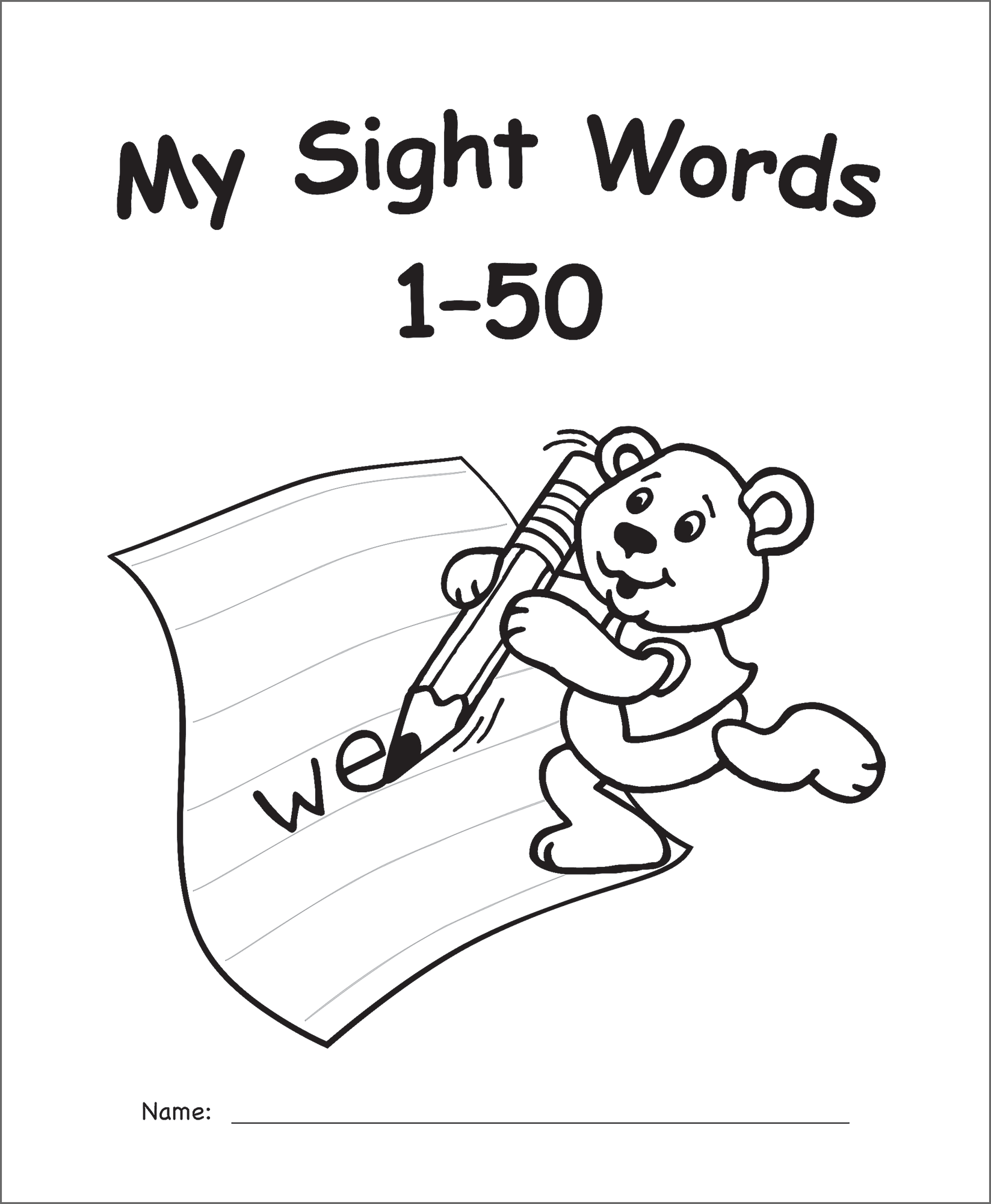 My Own Sight Words 1–50 - TCR60002 | Teacher Created Resources