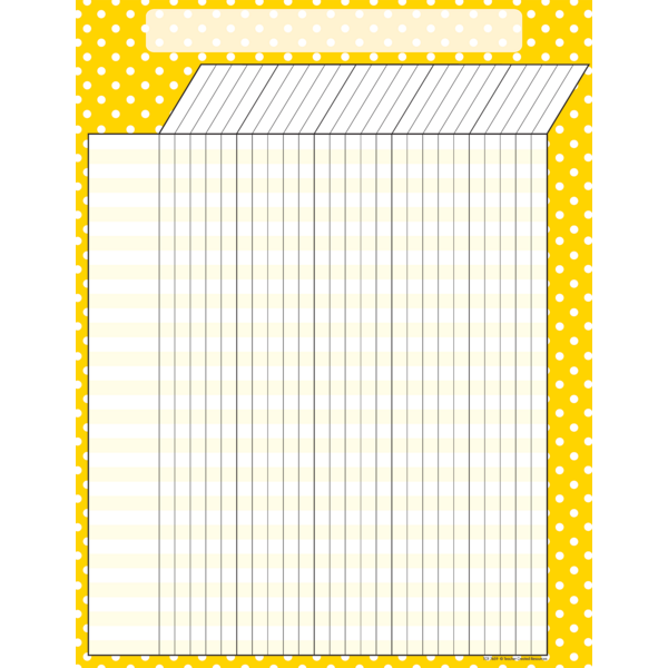 Yellow Polka Dots Incentive Chart - TCR7659 | Teacher Created Resources