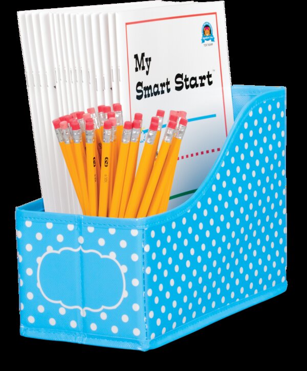 Aqua Polka Dots Book Bin - TCR20786 | Teacher Created Resources