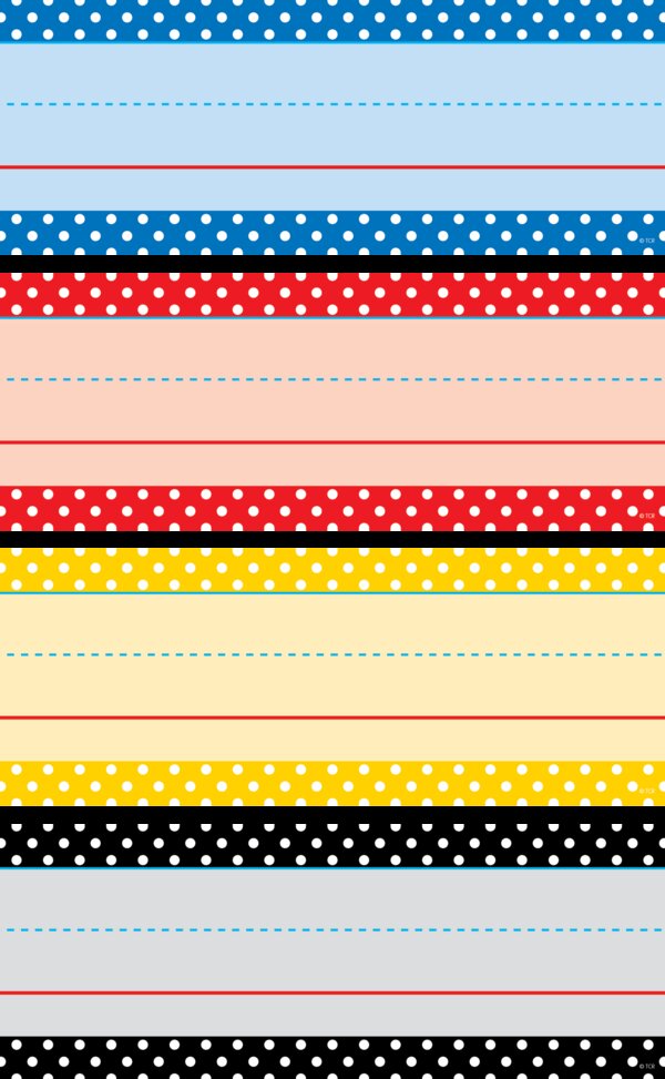 Classic Colors Polka Dots Word Strips - TCR20866 | Teacher Created ...