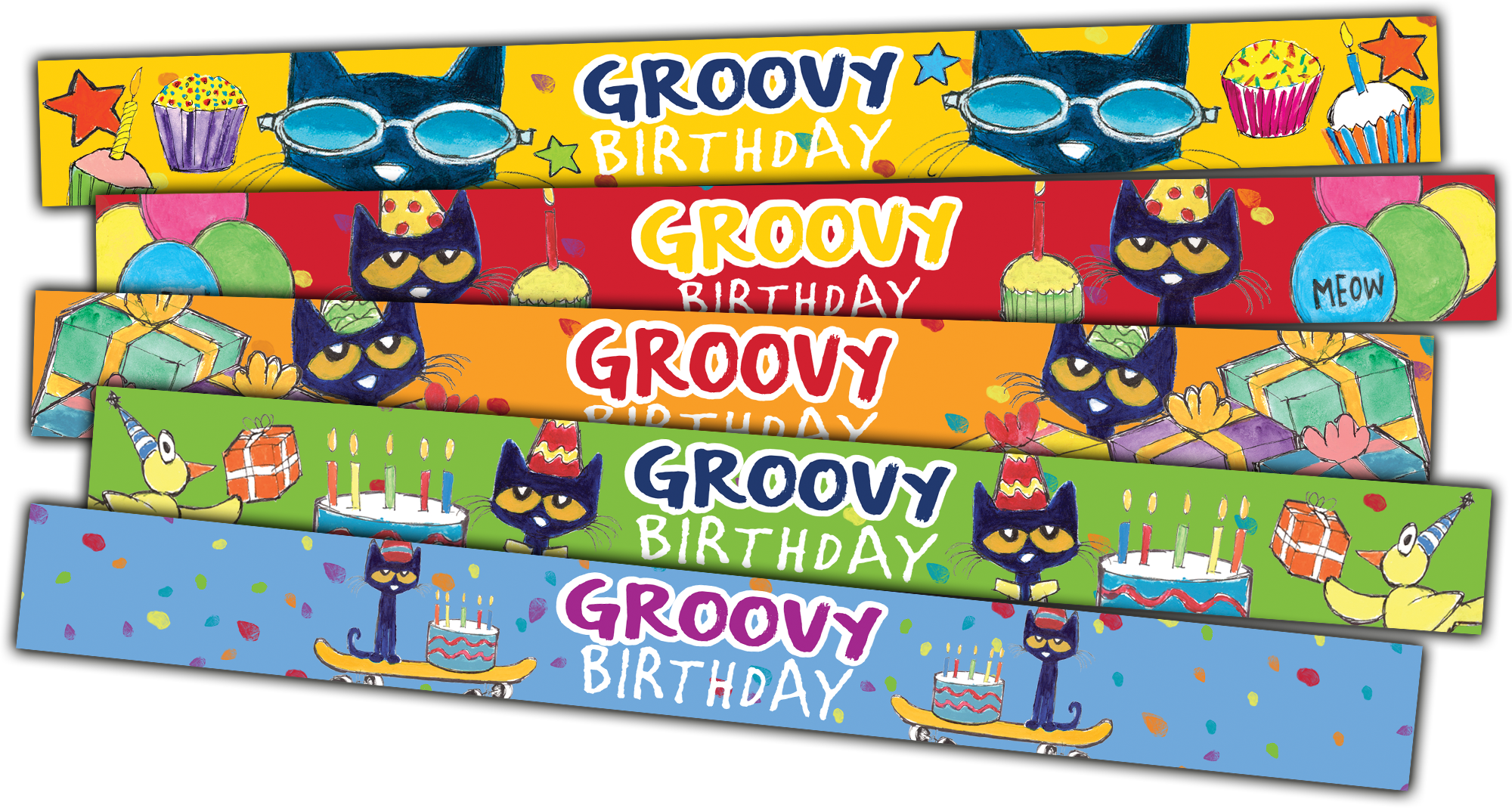 Pete the Cat Groovy Birthday Slap Bracelets - TCR62007 | Teacher ...