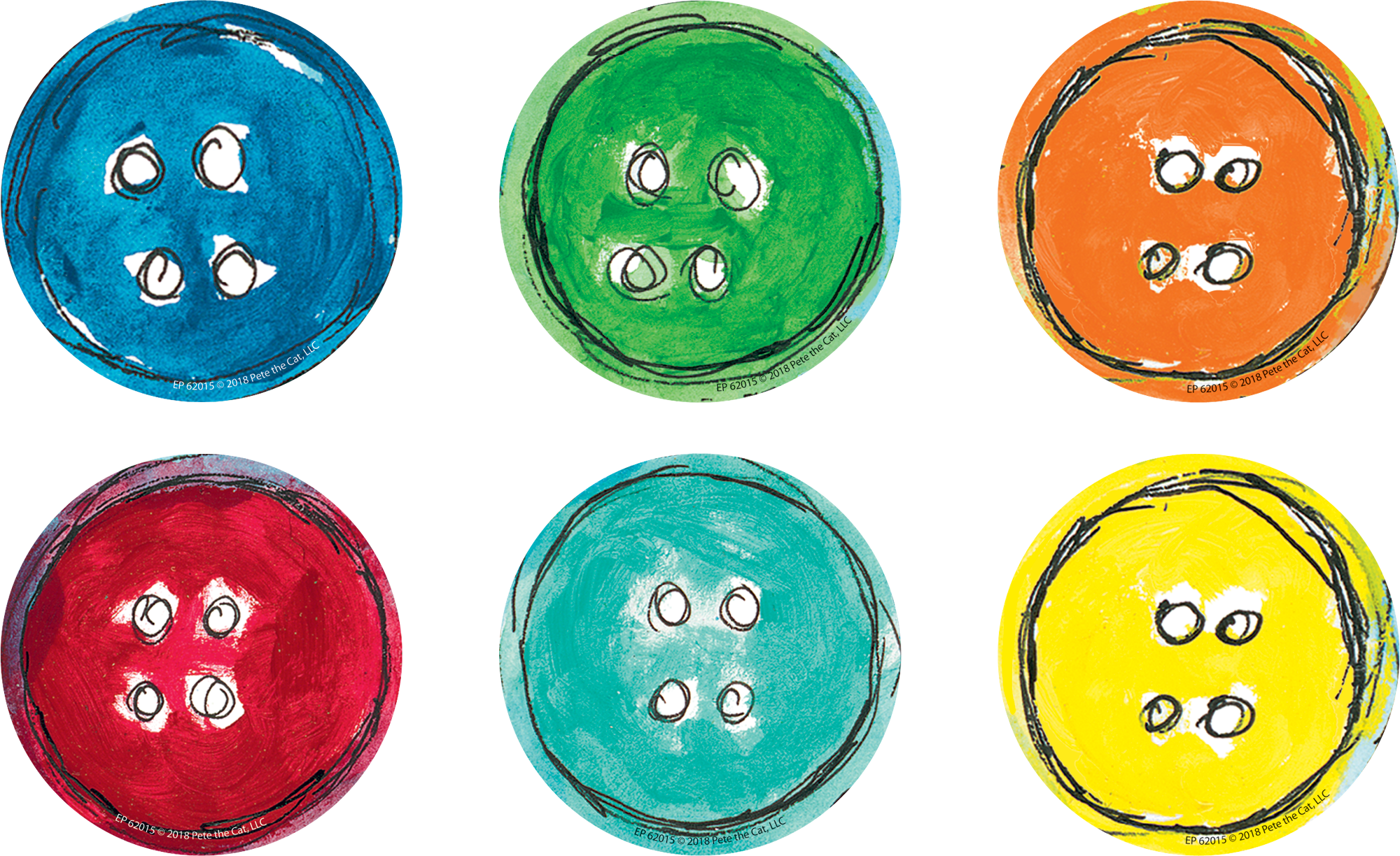 Pete The Cat Groovy Buttons Magnetic Accents TCR62015 Teacher 