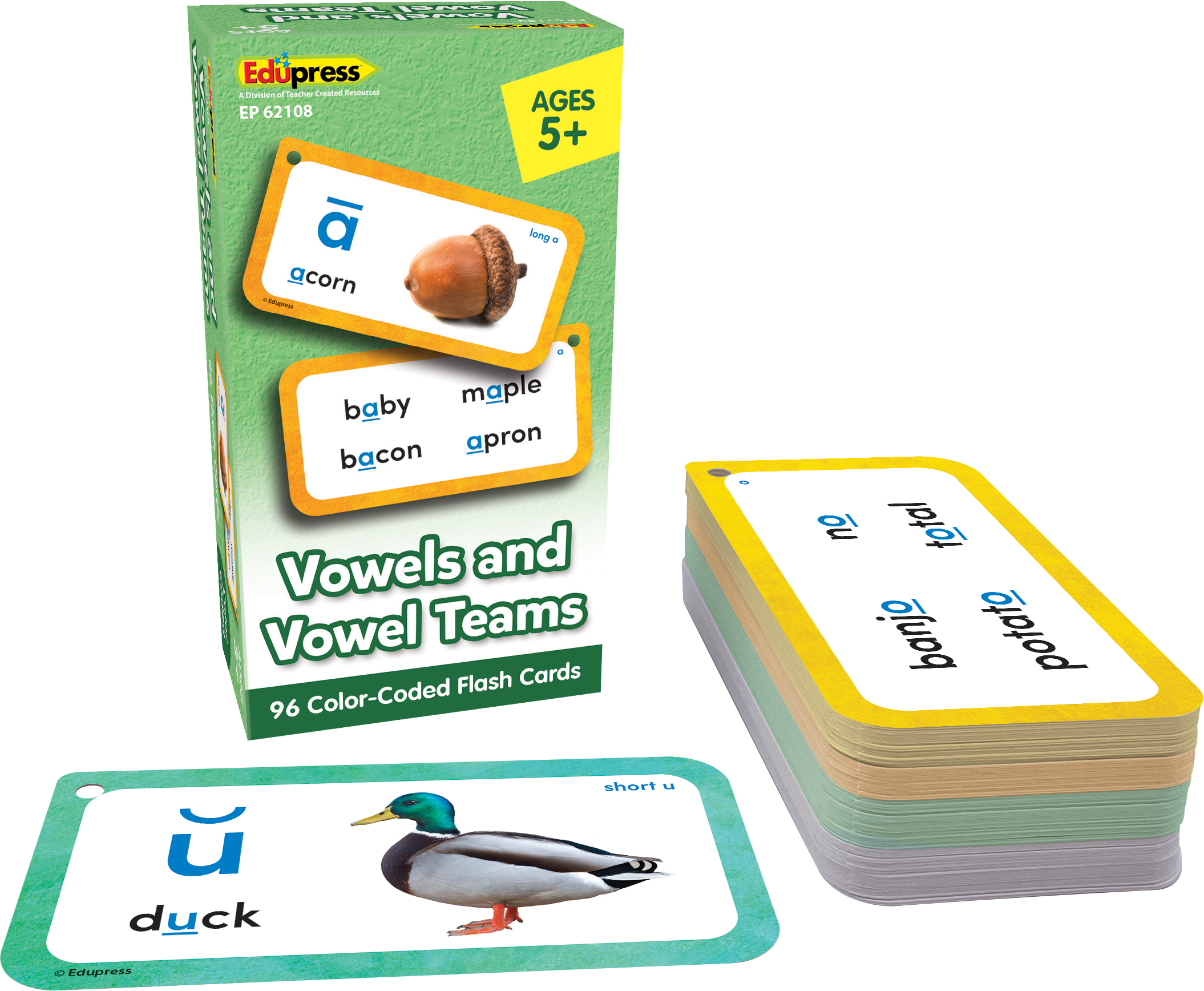 Vowels and Vowel Teams Flash Cards Deluxe Set - TCR62108 | Teacher ...