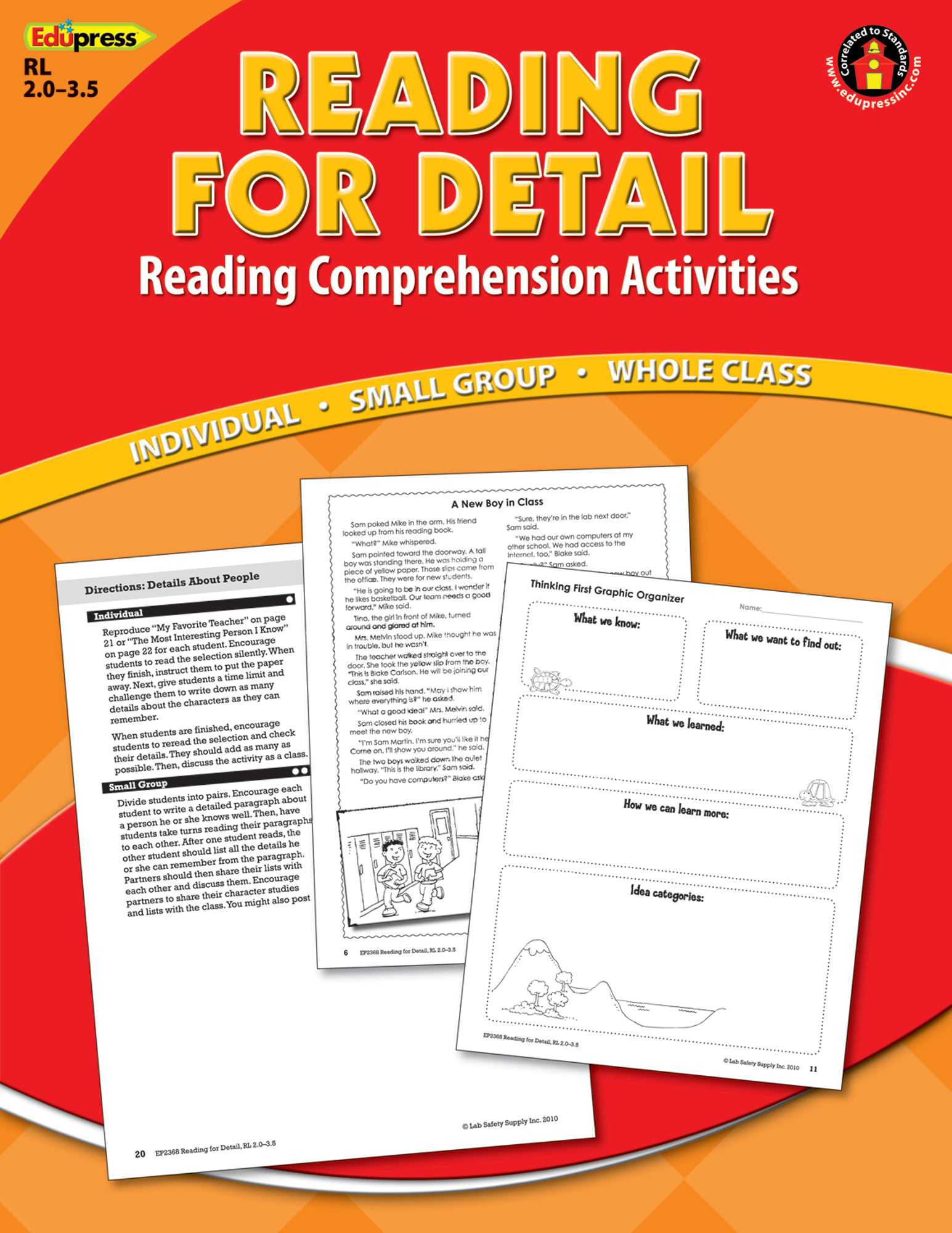 Reading Comprehension Book Reading for Details Red Level - TCR62368 ...