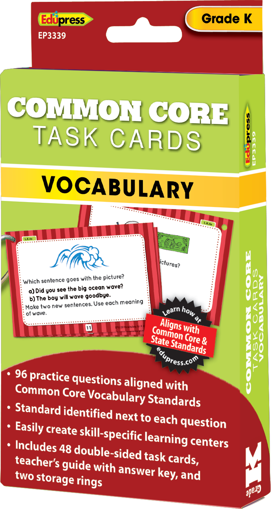 Common Core Vocabulary Task Cards Grade K - TCR63339 | Teacher Created ...
