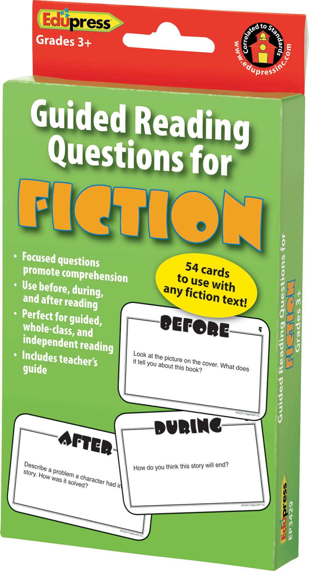 Guided Reading Question Cards for Fiction - TCR63429 | Teacher Created ...