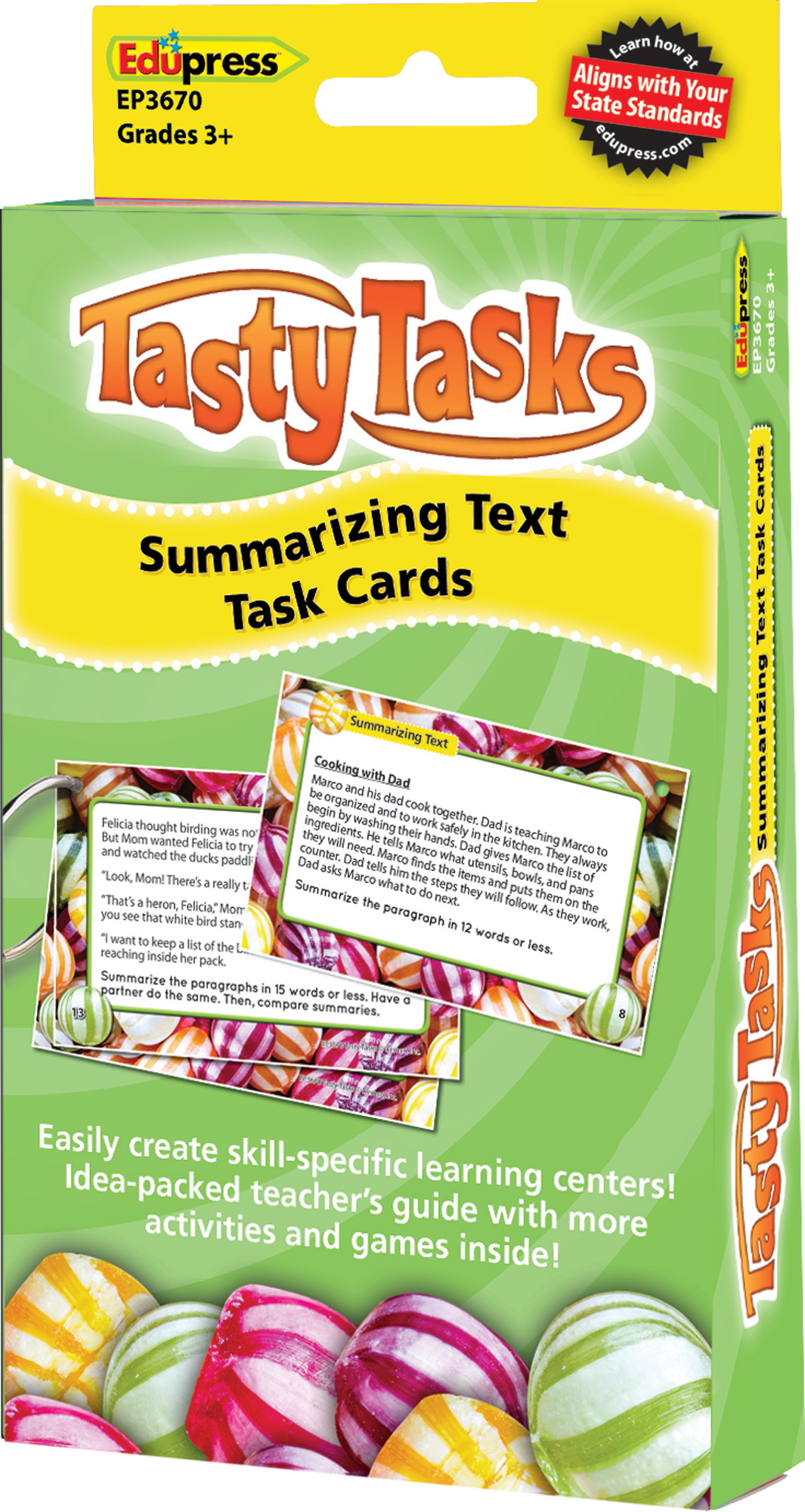 Tasty Task Cards: Summarizing Text - TCR63670 | Teacher Created Resources