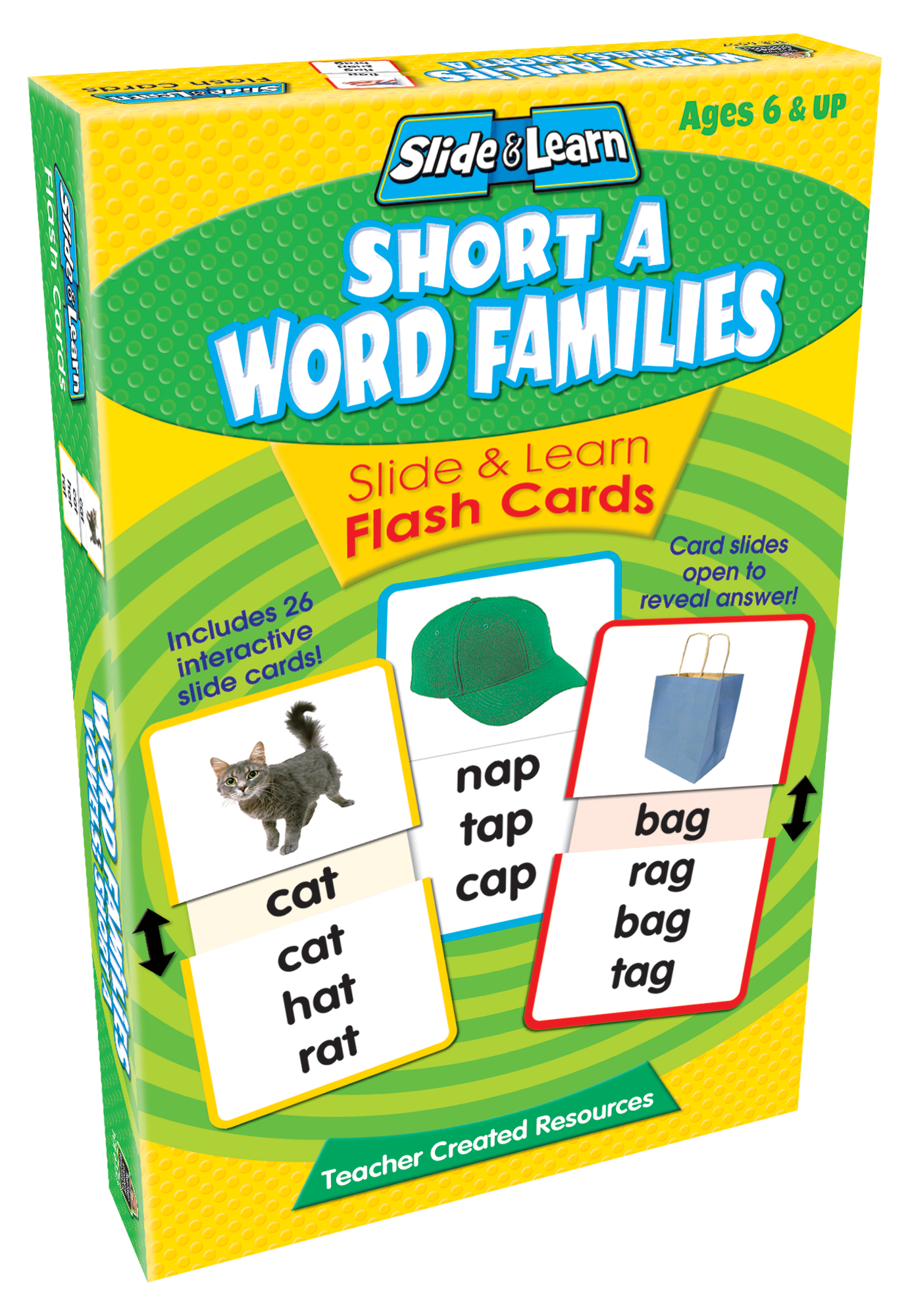 Short A Word Families Slide Learn Flash Cards TCR6557 Teacher