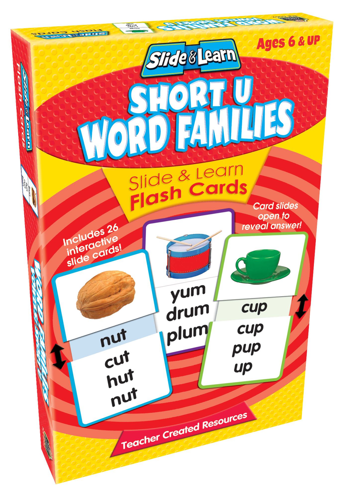 Short U Word Families Slide & Learn Flash Cards - TCR6562 | Teacher ...