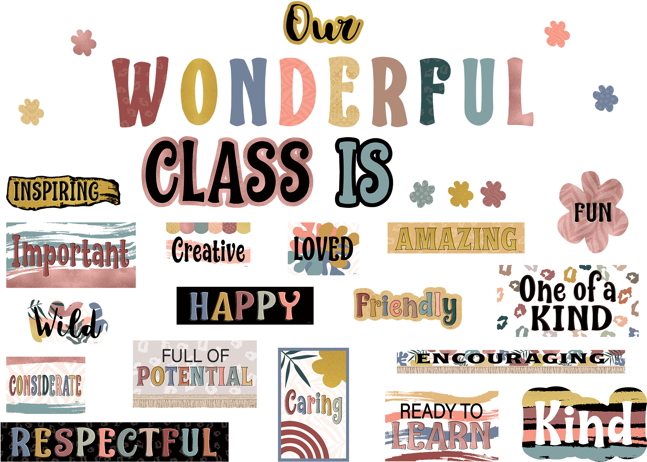 Wonderfully Wild Our Wonderful Class Mini Bulletin Board - TCR6680 | Teacher Created Resources
