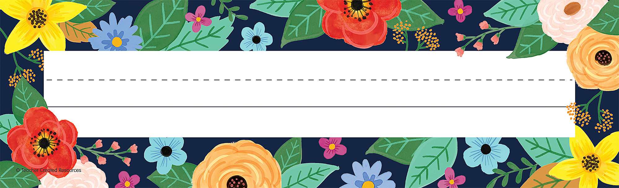 Wildflowers Flat Name Plates - TCR6698 | Teacher Created Resources
