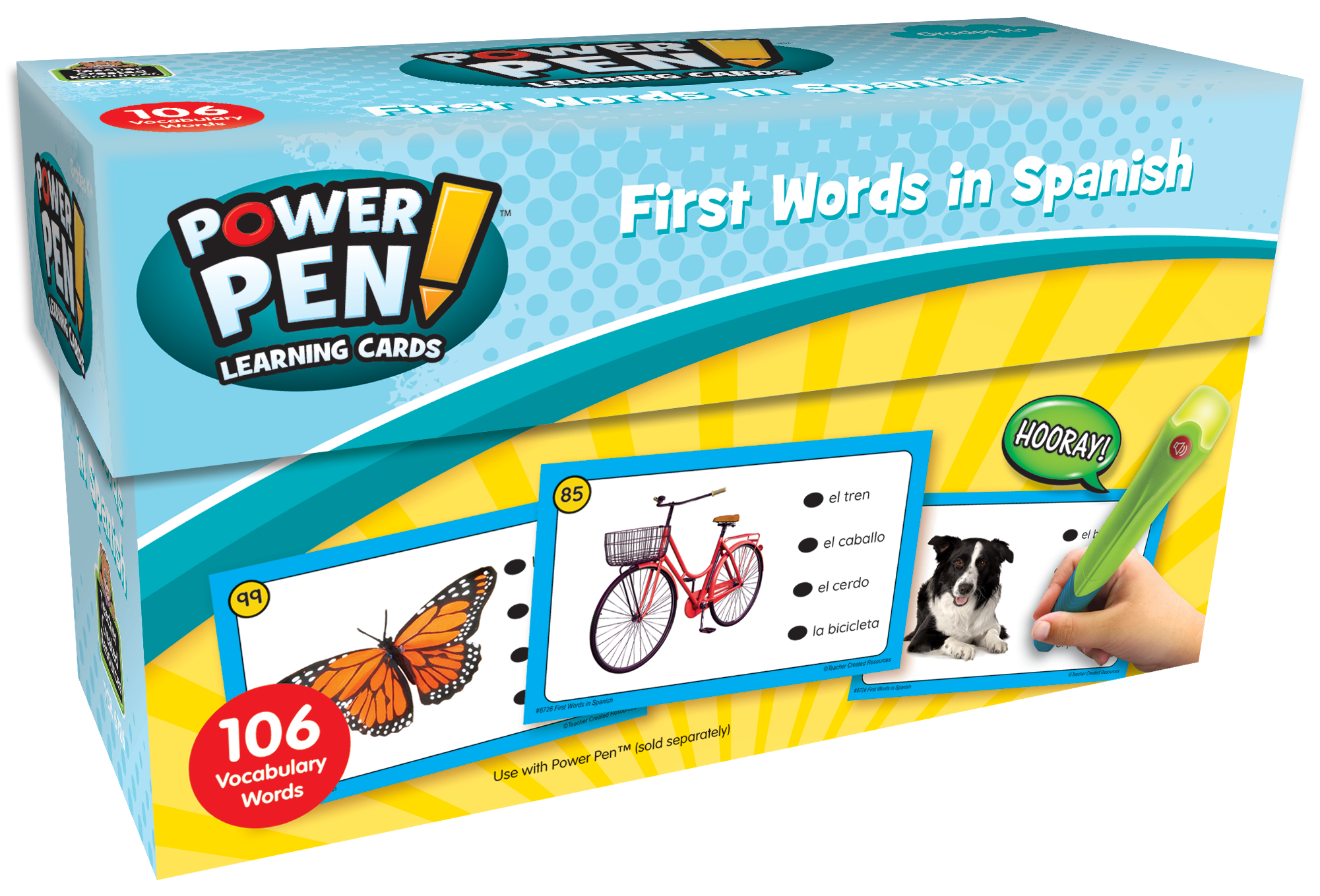 Power Pen Learning Cards: First Words in Spanish - TCR6726 | Teacher ...
