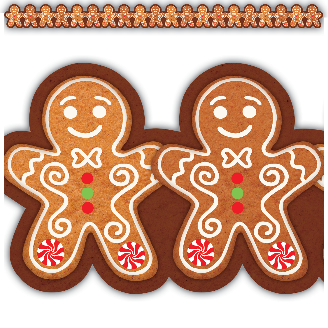 Gingerbread Cookies Die-Cut Border Trim - TCR6773 | Teacher Created ...