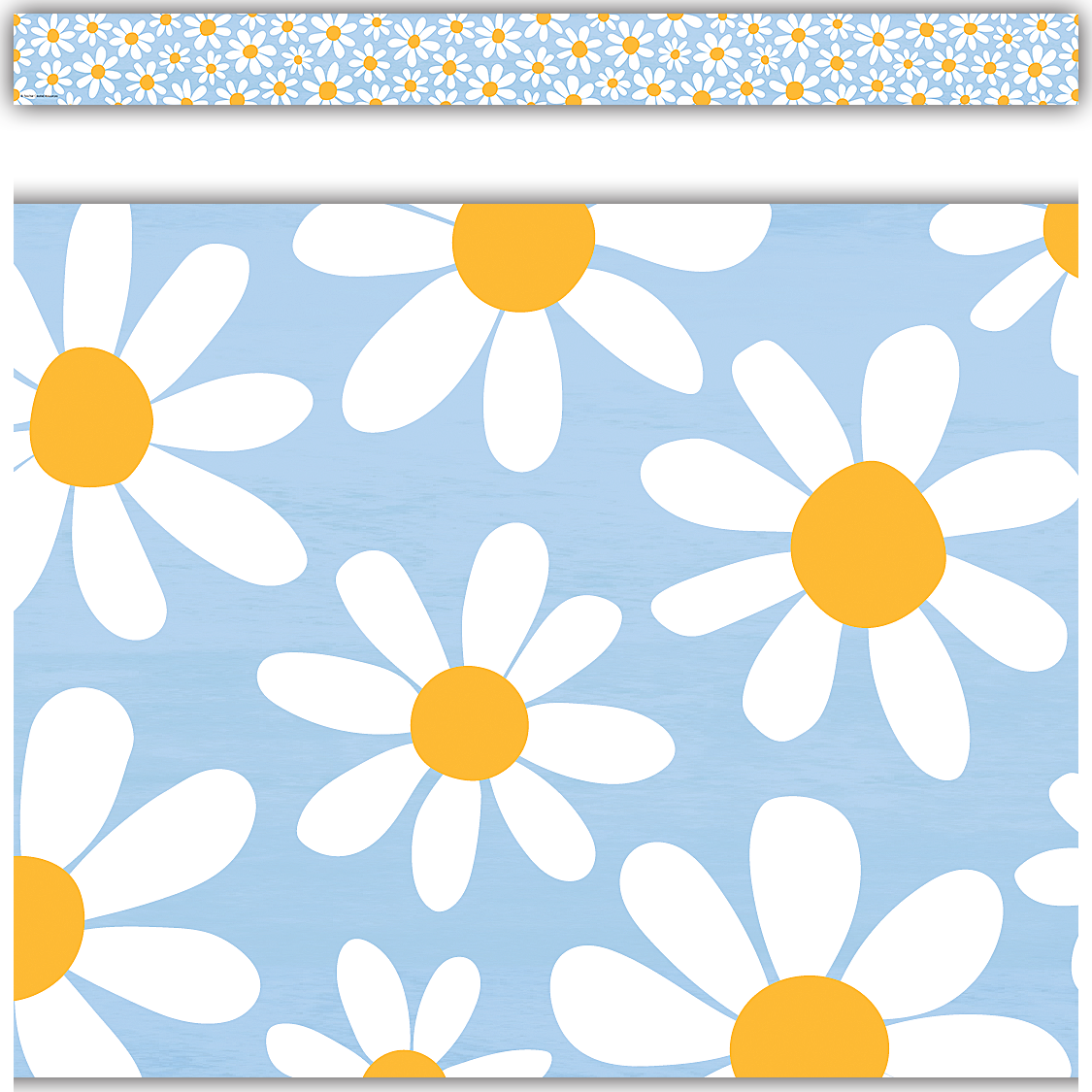 Daisies Straight Border Trim - TCR6776 | Teacher Created Resources