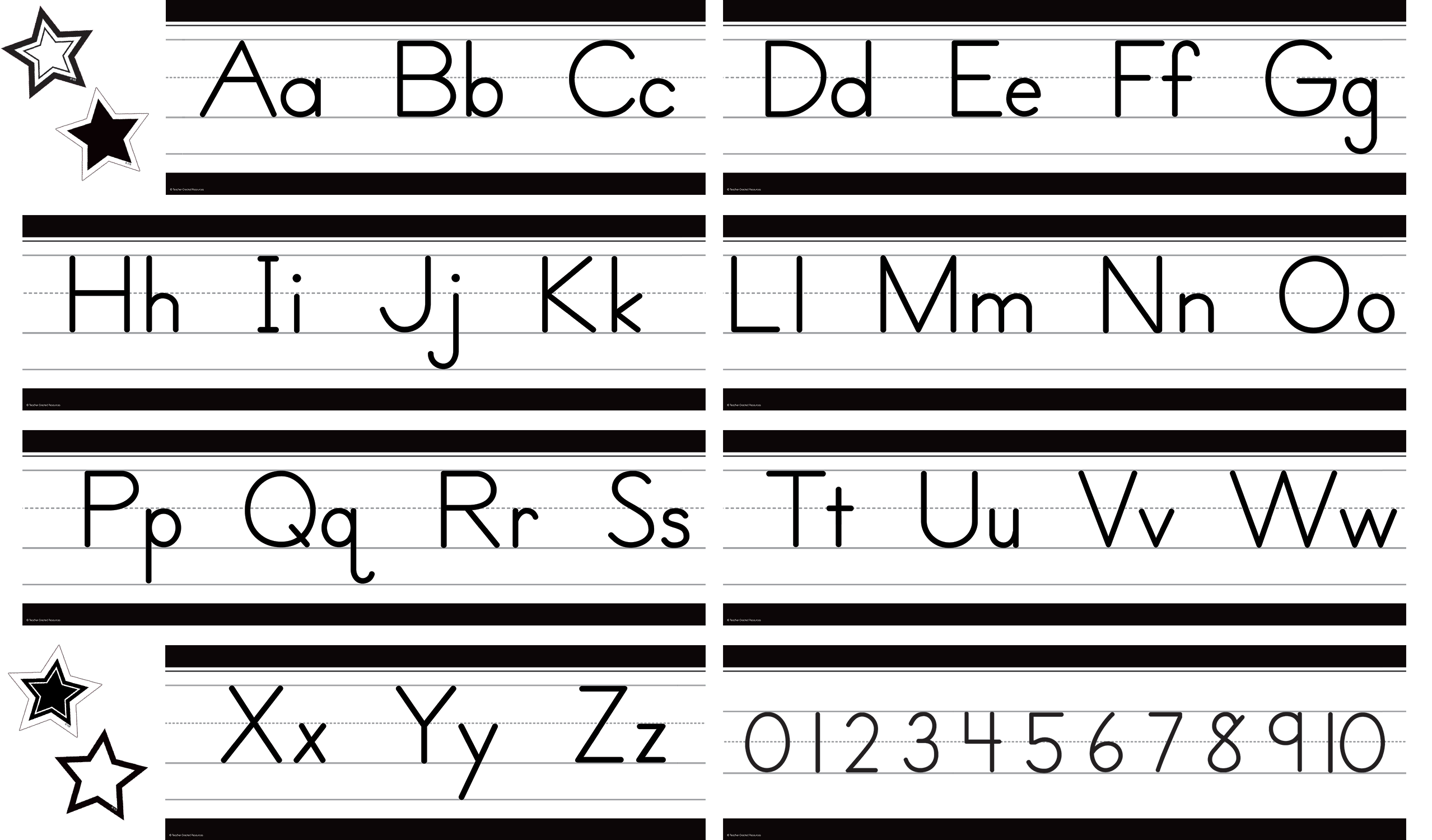 Black and White Alphabet Line Mini Bulletin Board - TCR6807 | Teacher ...