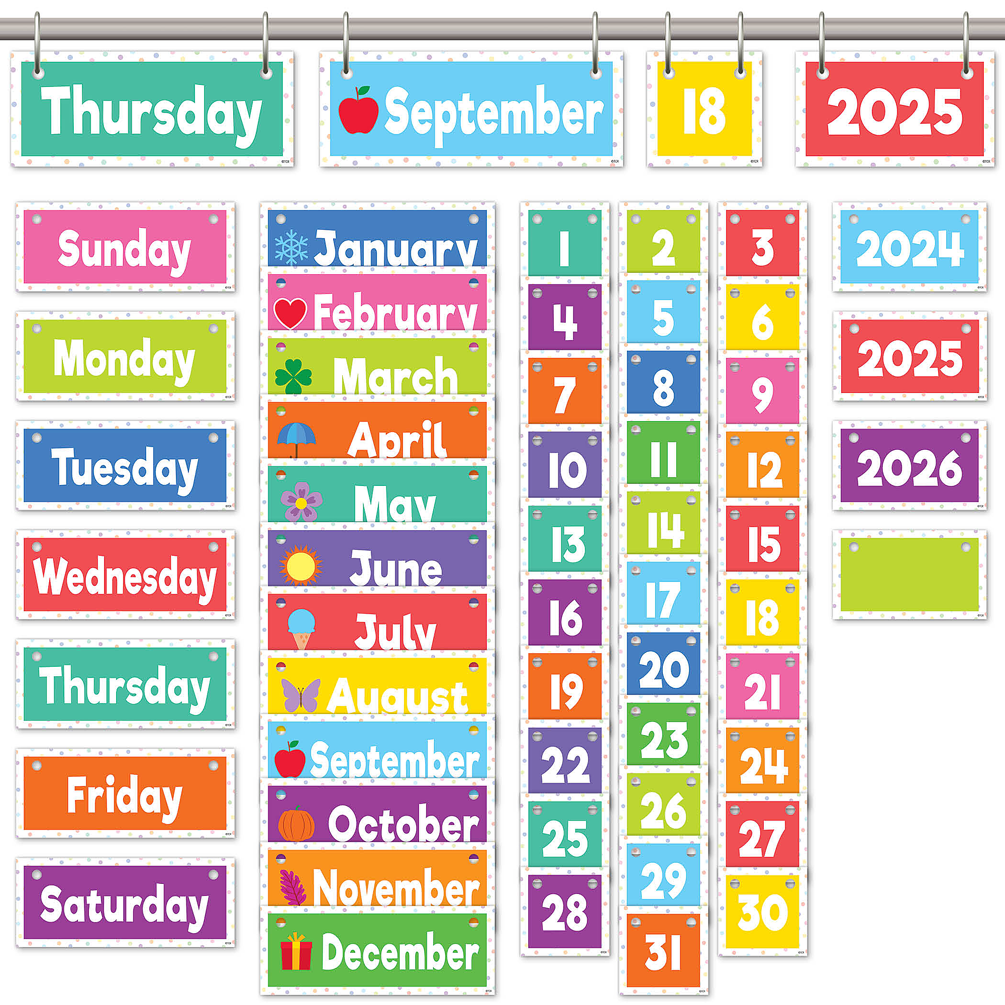 Colorful Flip Calendar - TCR6811 | Teacher Created Resources