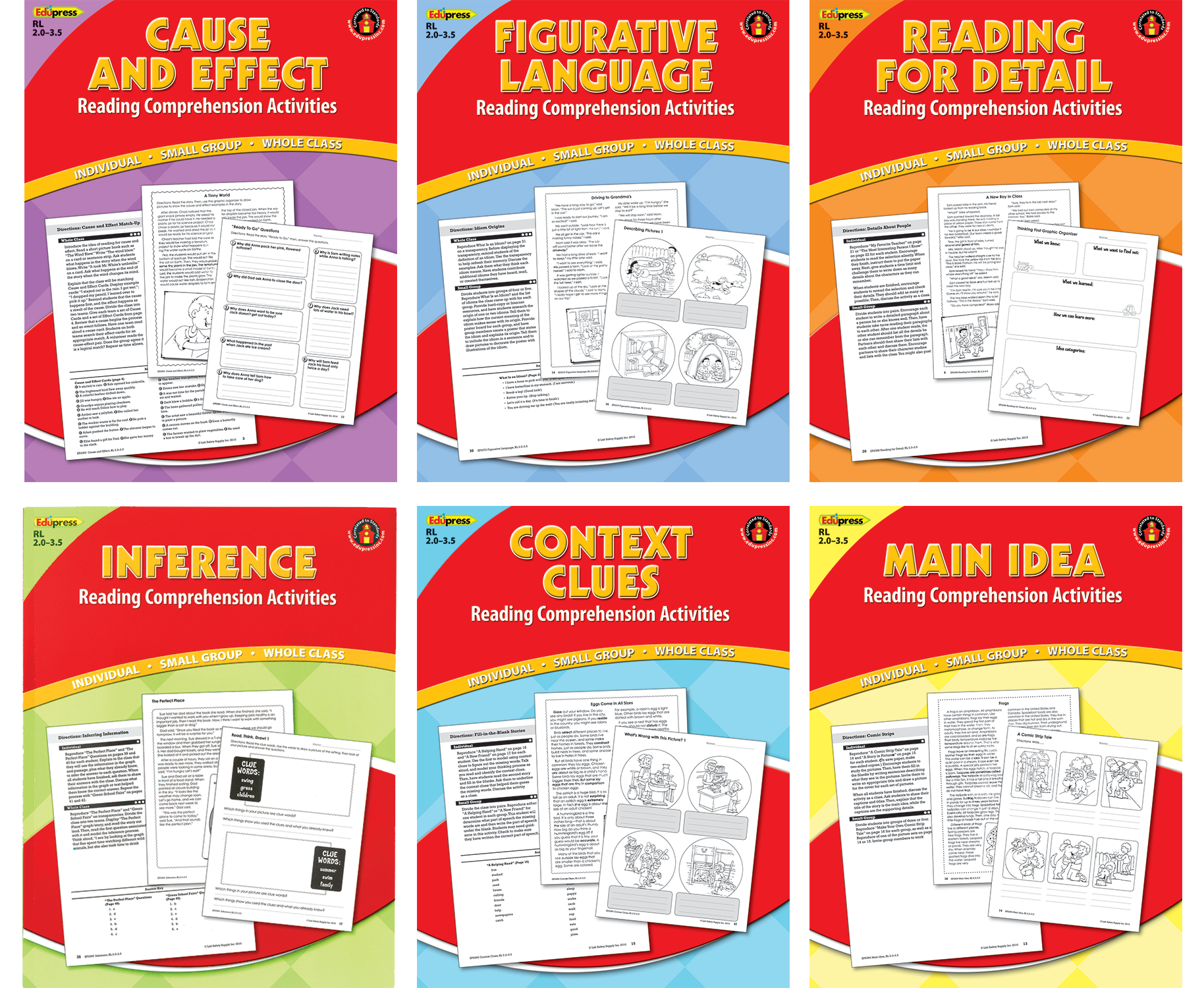 Reading Comprehension Book Set Red Level - TCR68282 | Teacher Created ...