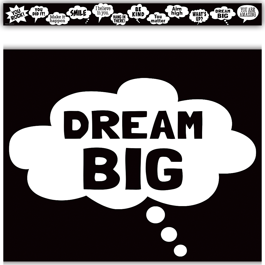 Speech Bubbles Straight Border Trim - TCR6849 | Teacher Created Resources