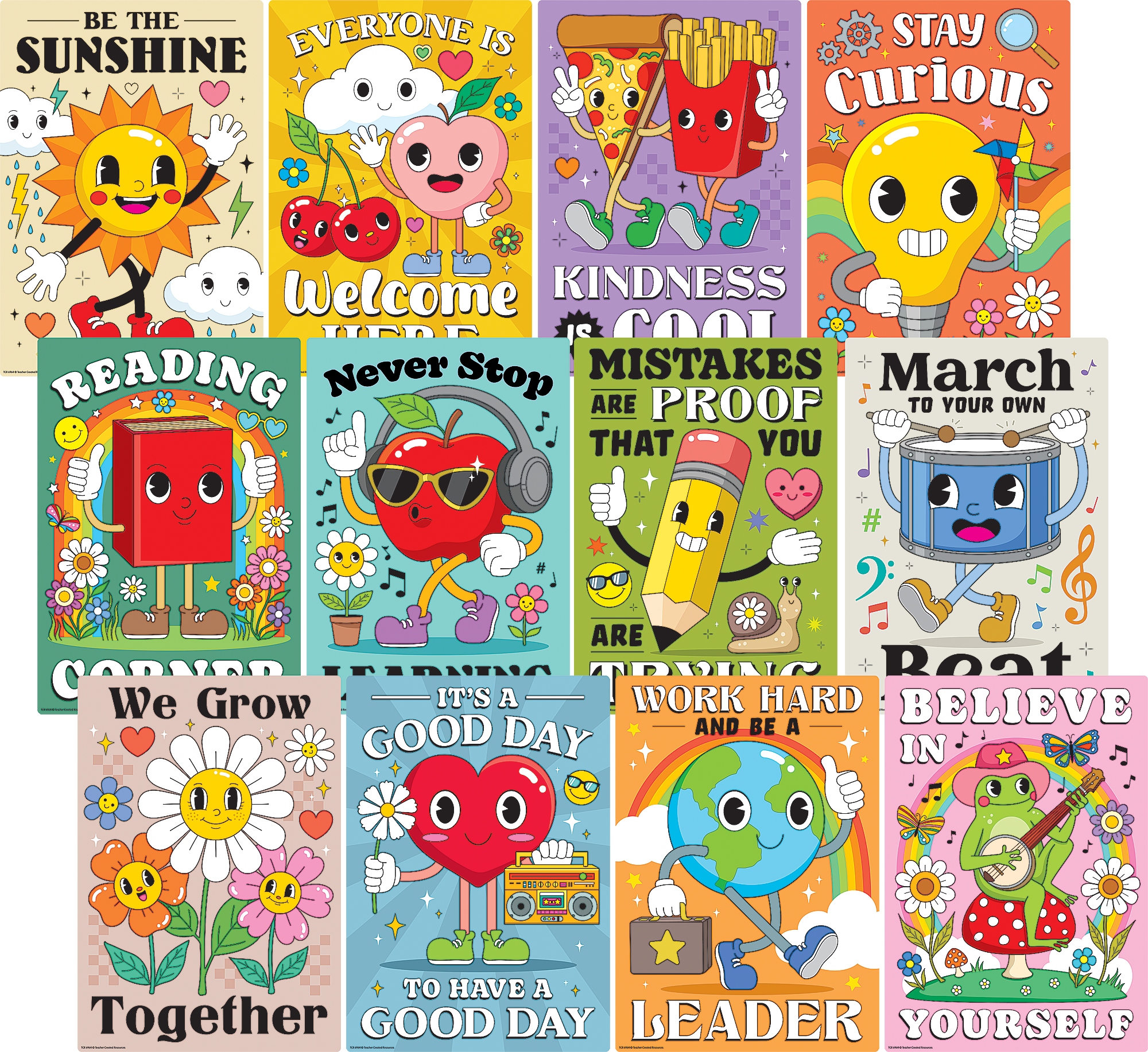 Retro Fun Small Poster Pack - The School Box Inc