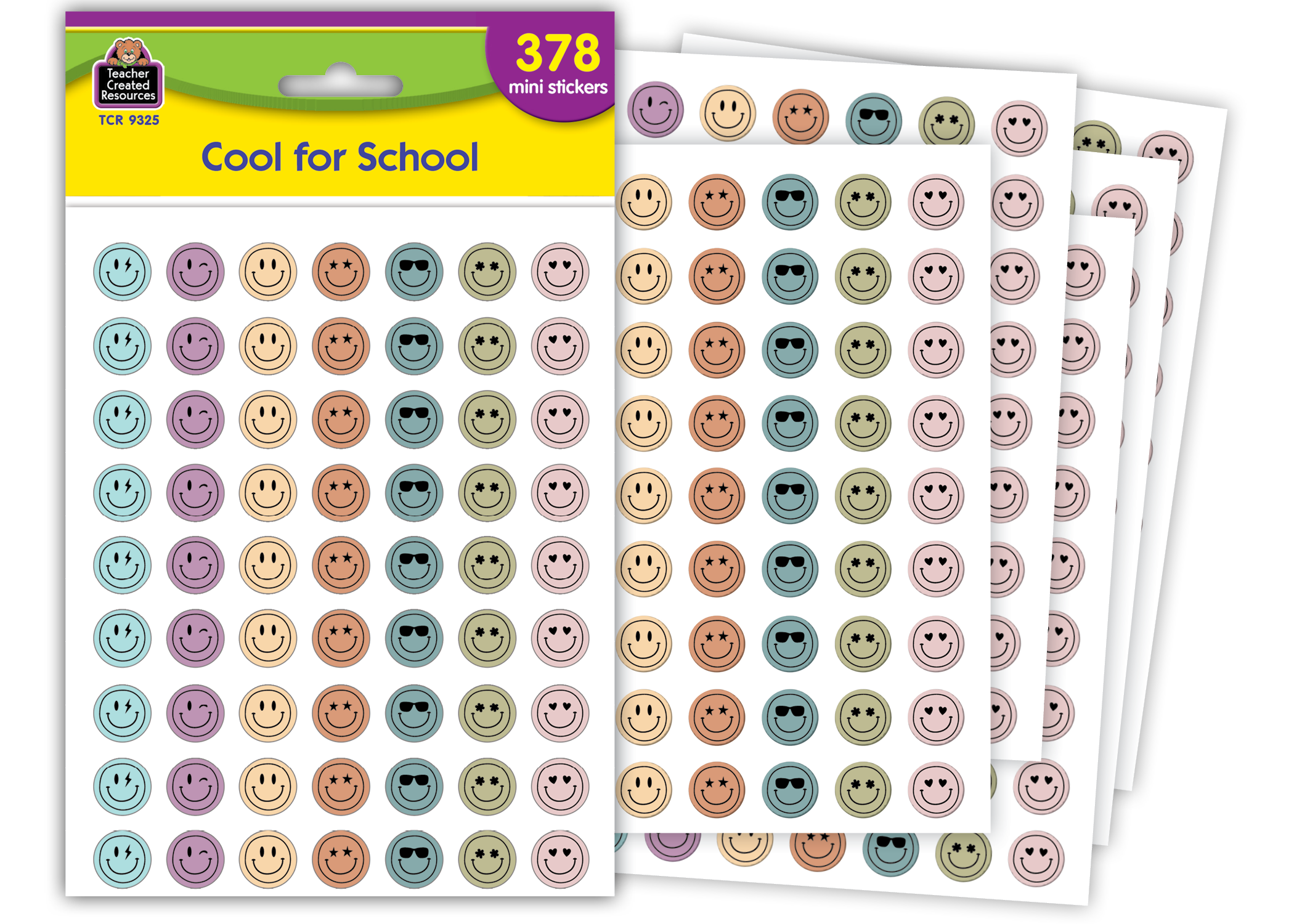 Calming Colors Smiley Faces Mini Stickers - TCR6987 | Teacher Created ...