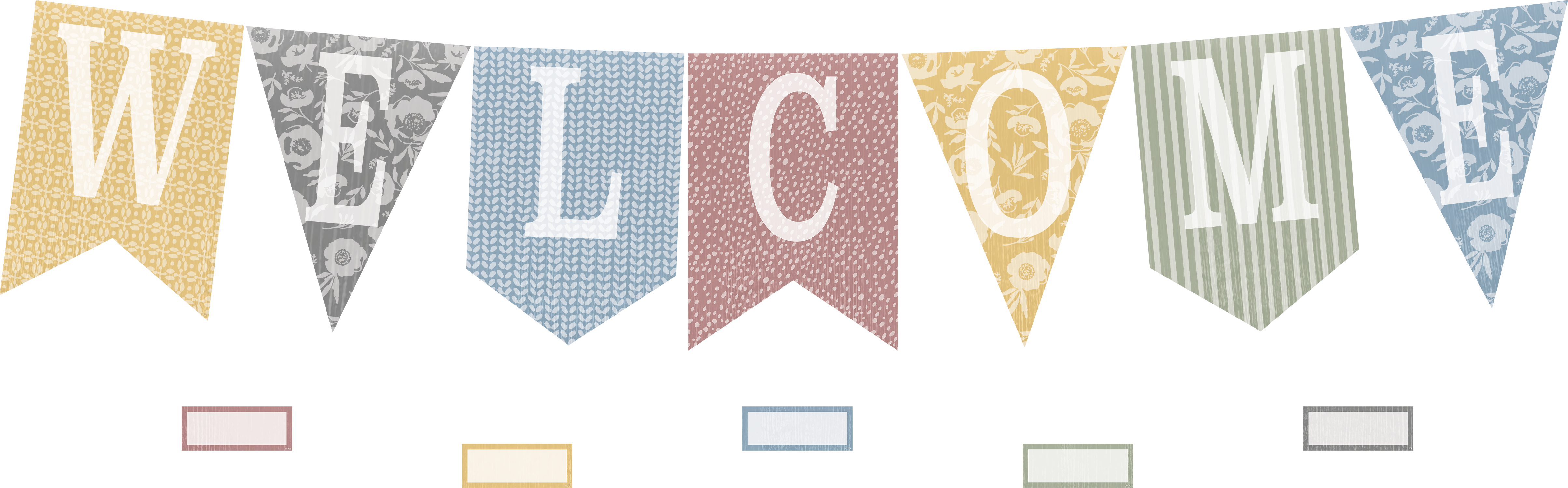 Classroom Cottage Pennants Welcome Bulletin Board - TCR7170 | Teacher ...