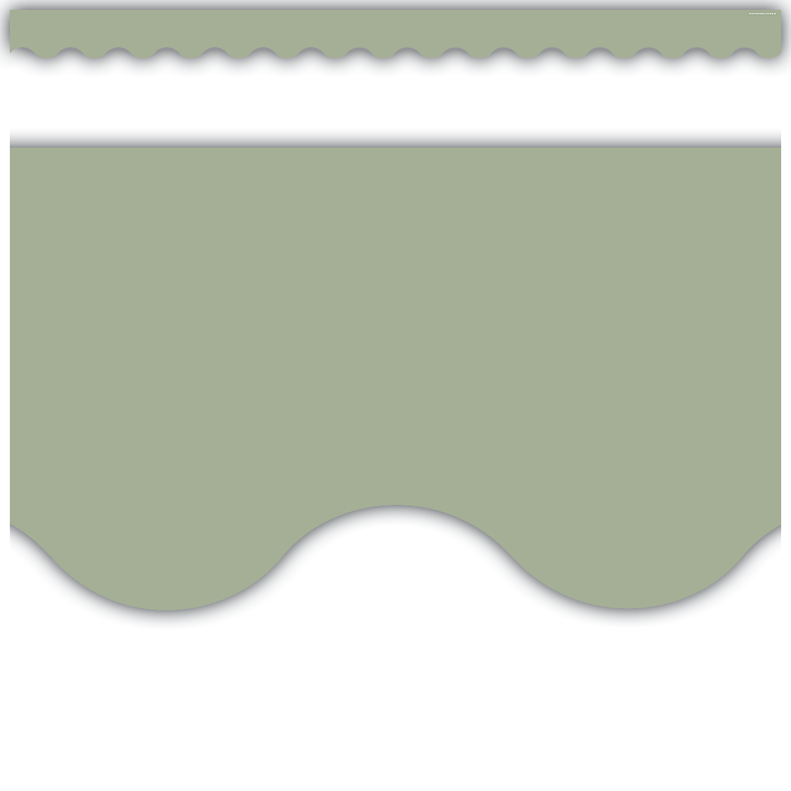 Sage Green Scalloped Border Trim - TCR7184 | Teacher Created Resources