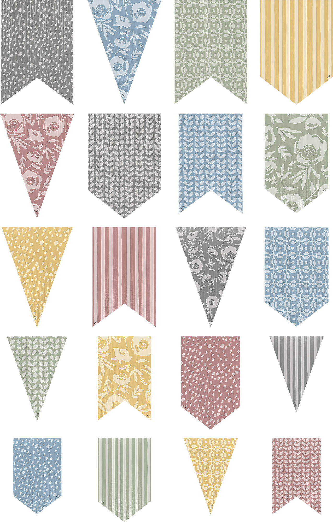 Classroom Cottage Pennants Accents - Assorted Sizes - TCR7197 | Teacher ...