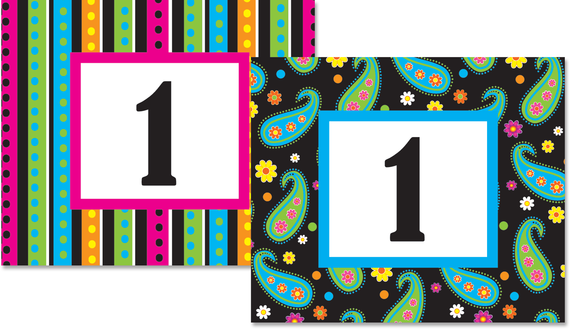 Perfect Paisleys Double-Sided Calendar Cards - TCR72326 | Teacher ...