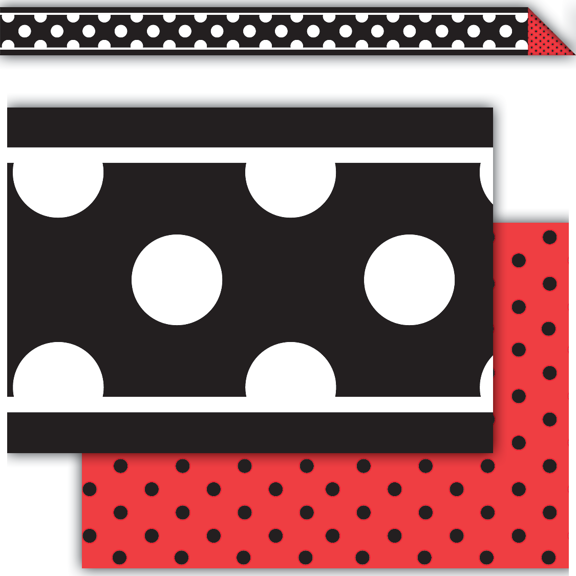 Black Dot Double-Sided Border - TCR73111 | Teacher Created Resources