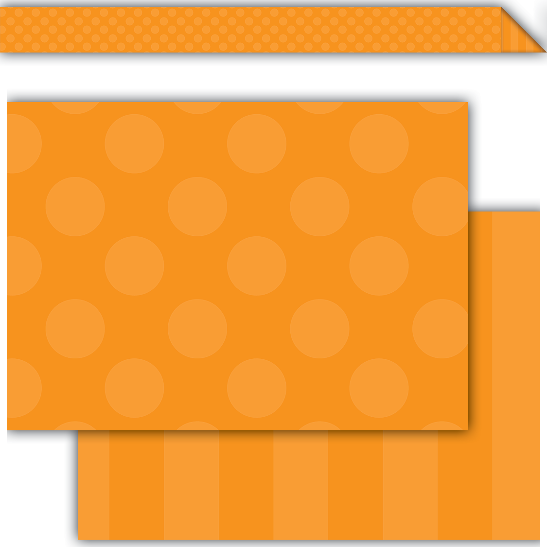 Orange Sassy Solids Double-Sided Border - TCR73151 | Teacher Created ...