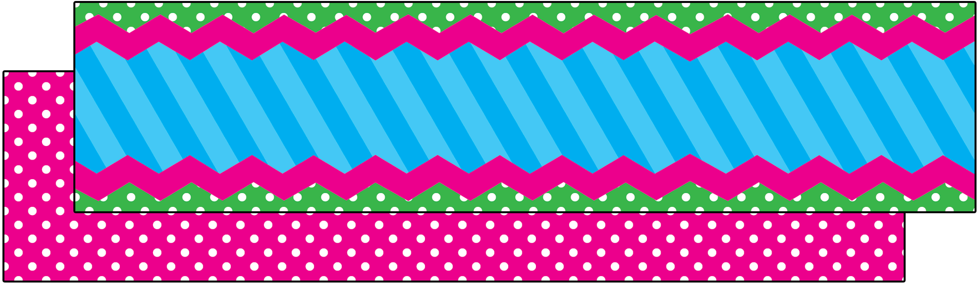 Pink Blue Stripe Ribbon Runner - TCR73250 | Teacher Created Resources