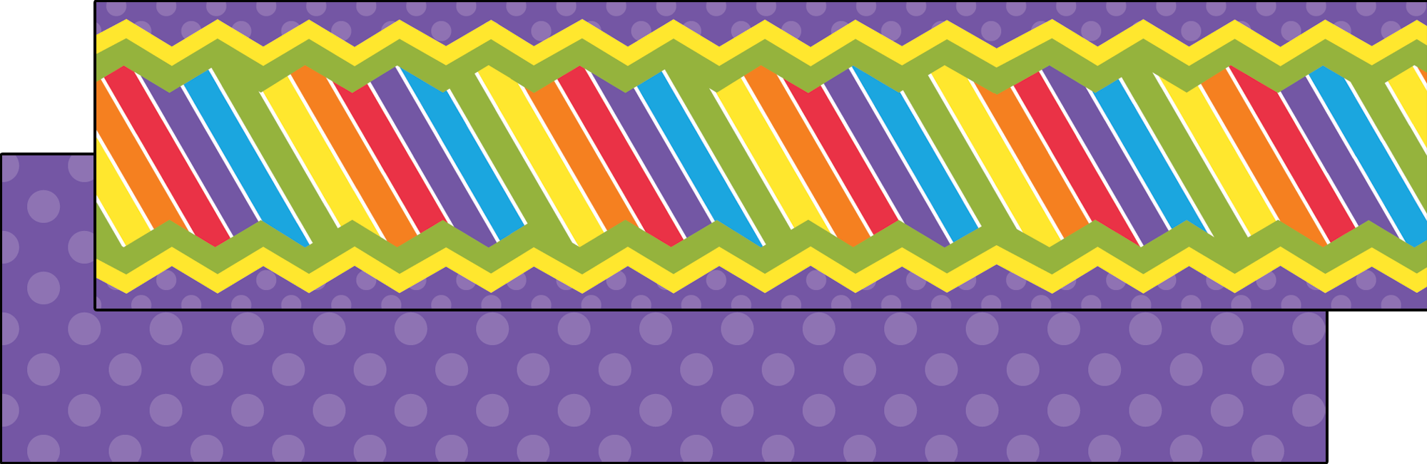 Multicolor Stripe Ribbon Runner - TCR73255 | Teacher Created Resources