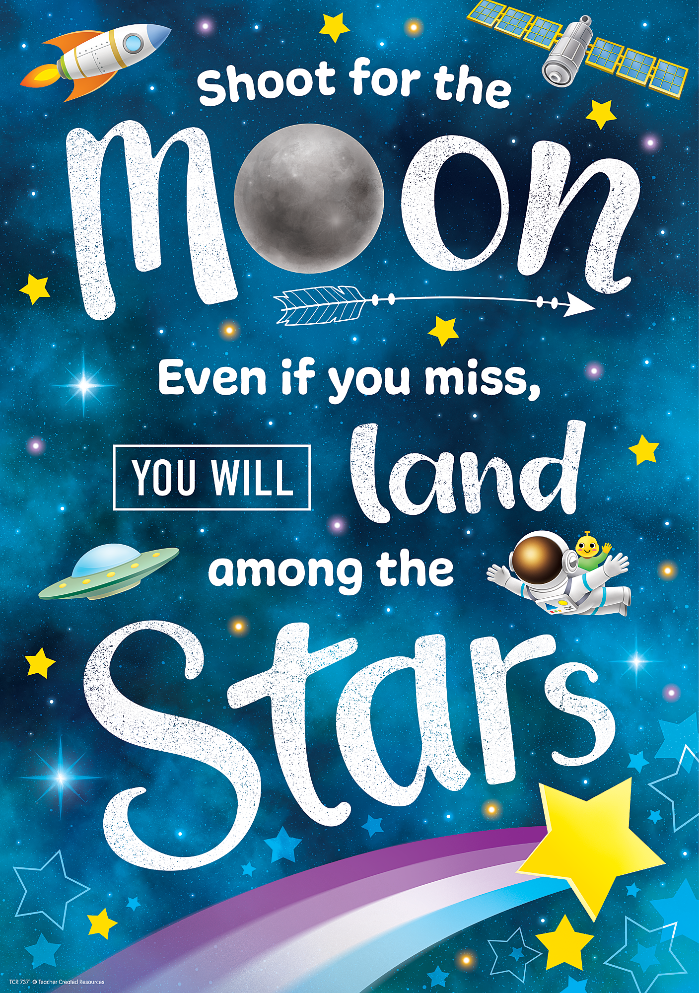Shoot for the Moon Positive Poster - TCR7371 | Teacher Created Resources