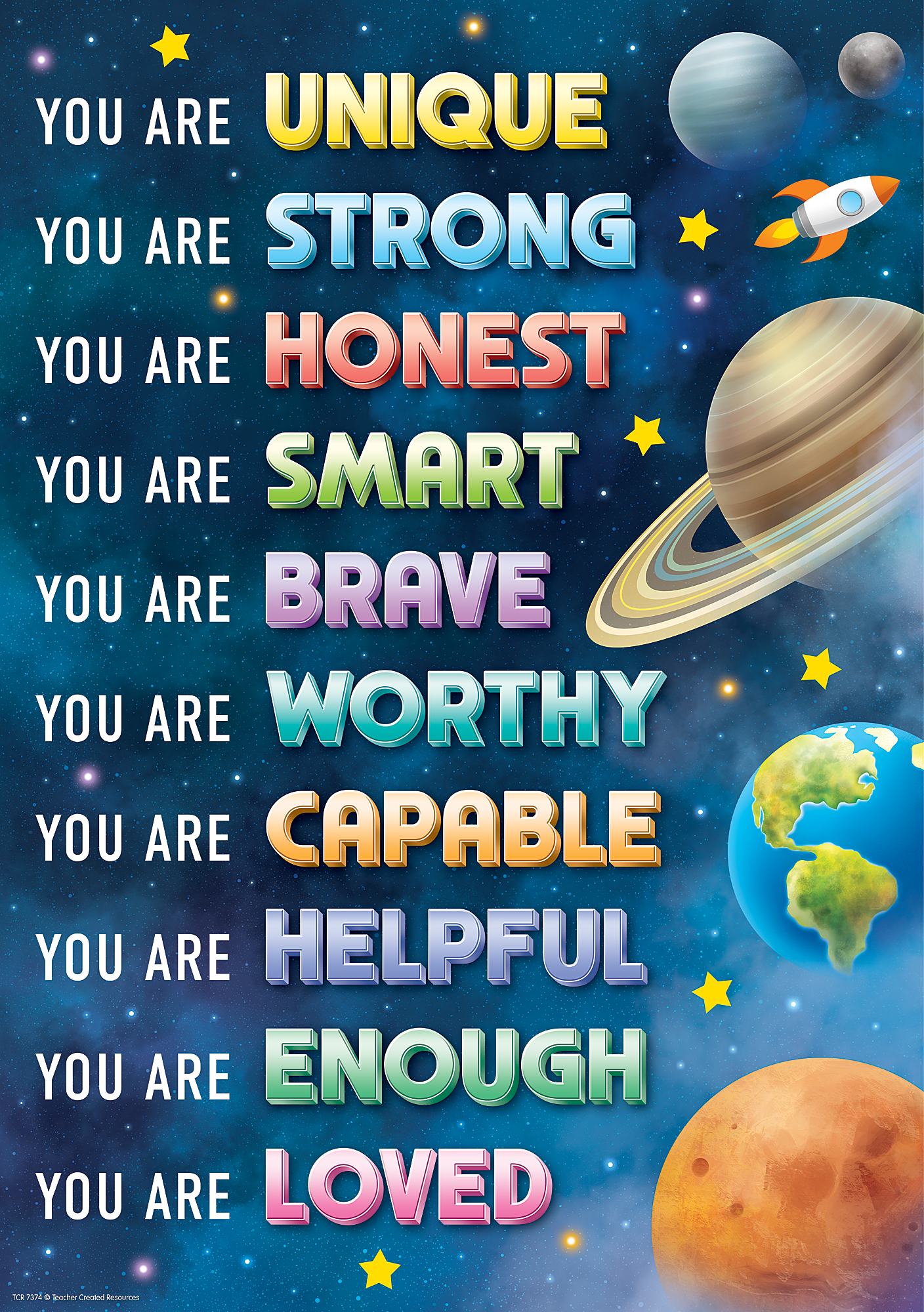 You Are Unique Positive Poster - TCR7374 | Teacher Created Resources