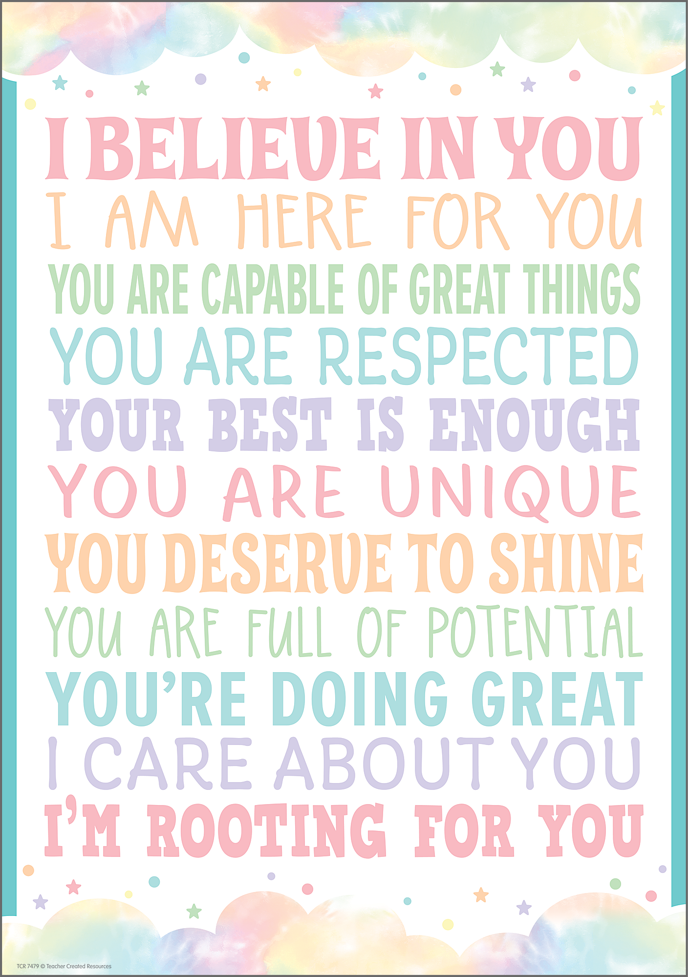 I Believe in You Positive Poster - TCR7479 | Teacher Created Resources
