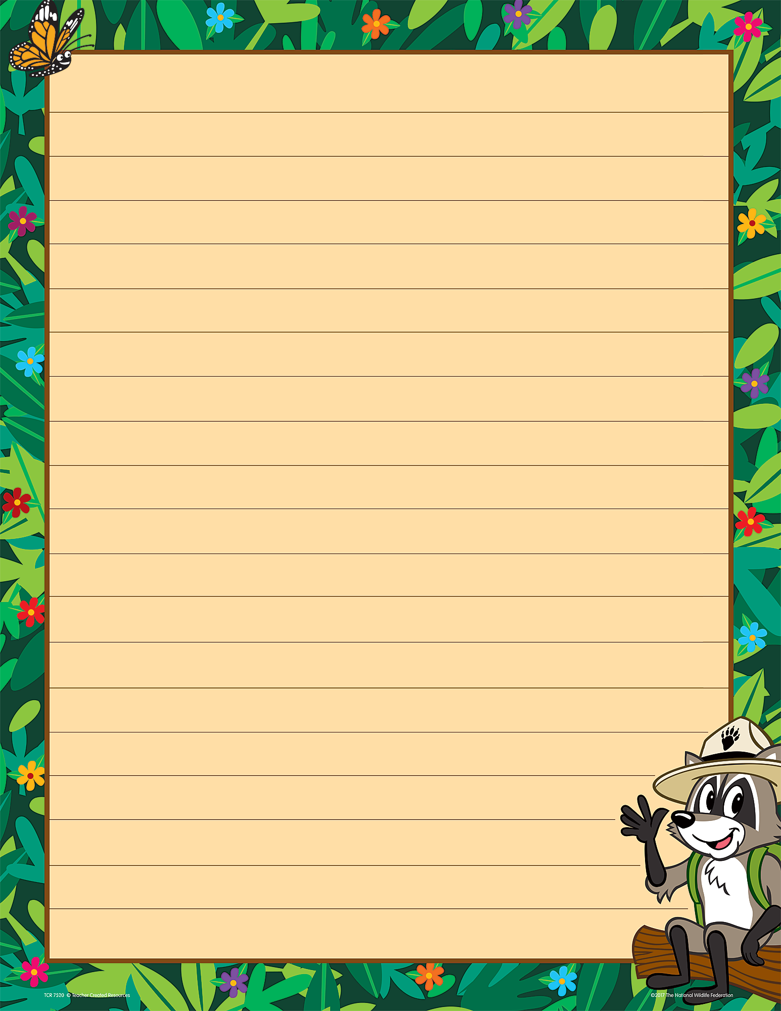 Ranger Rick Lined Chart - TCR7521 | Teacher Created Resources