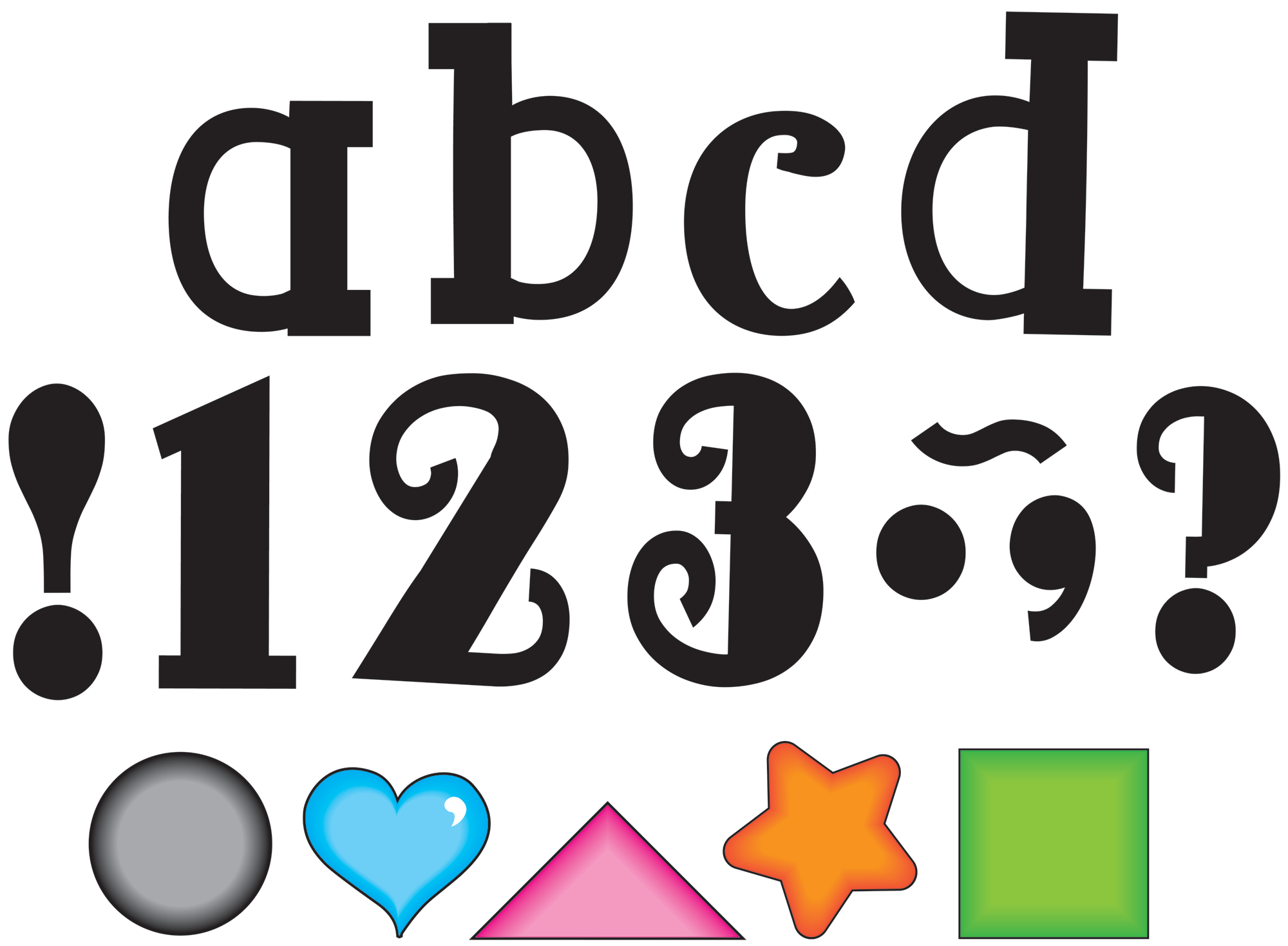 Black 5" Lowercase Fancy Font Letters - TCR75257 | Teacher Created ...