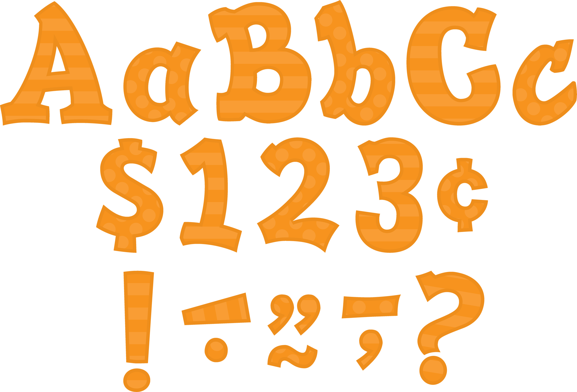 Orange Sassy Solids 5" Letters - TCR75266 | Teacher Created Resources