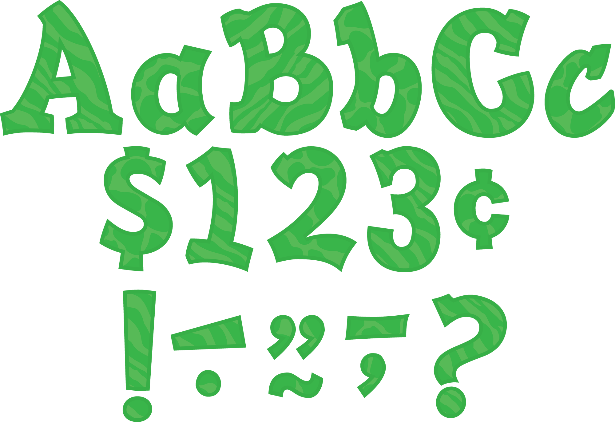 Emerald Sassy Animal 5" Letters - TCR75269 | Teacher Created Resources