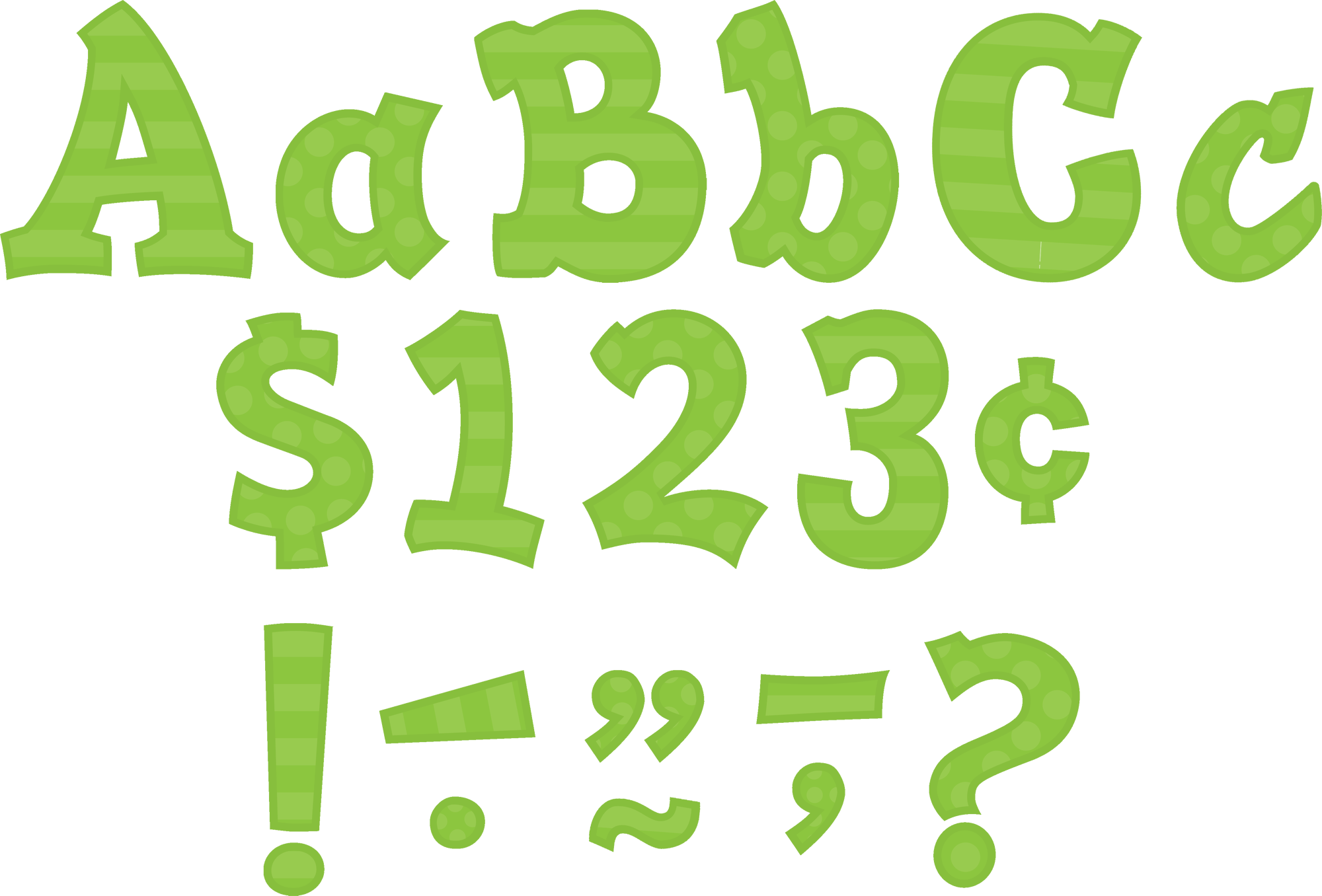 Green Sassy Solids 3" Letters - TCR75356 | Teacher Created Resources